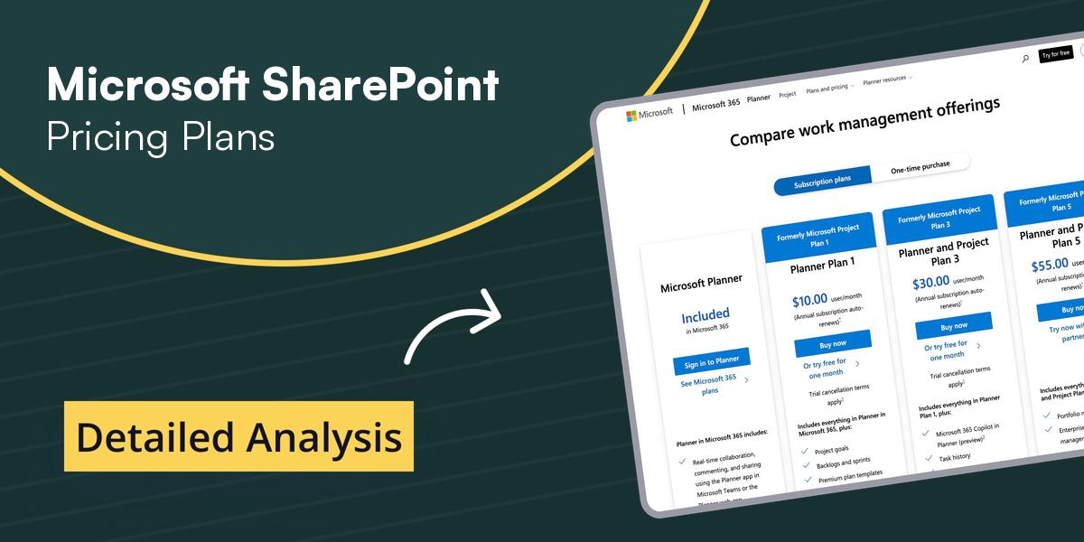 Microsoft SharePoint Pricing & Plans (2026 Guide)
